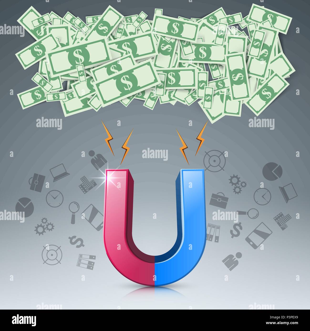 3d blue money bag Stock Vector Images - Alamy