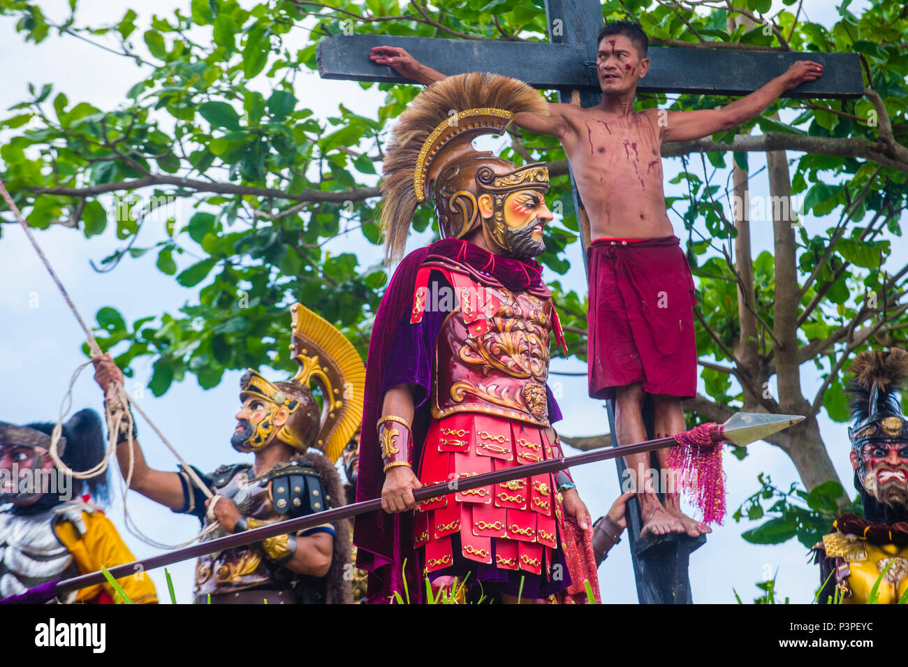 Participants in the Moriones festival in Boac Marinduque island the ...