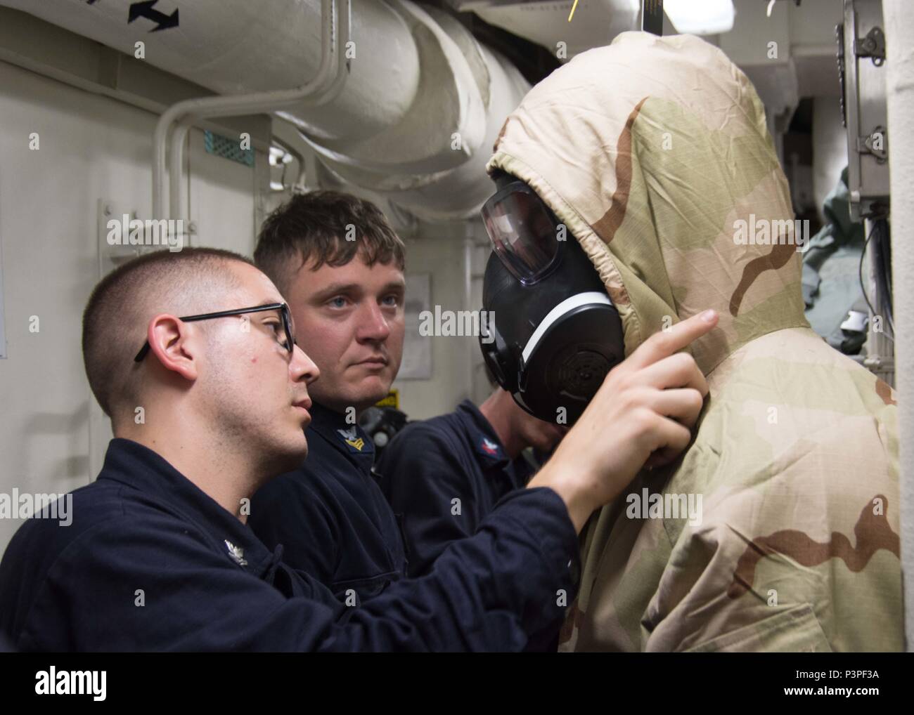 160716-N-CL027-023 GULF OF ADEN (July 16, 2016) Sailors participate in ...
