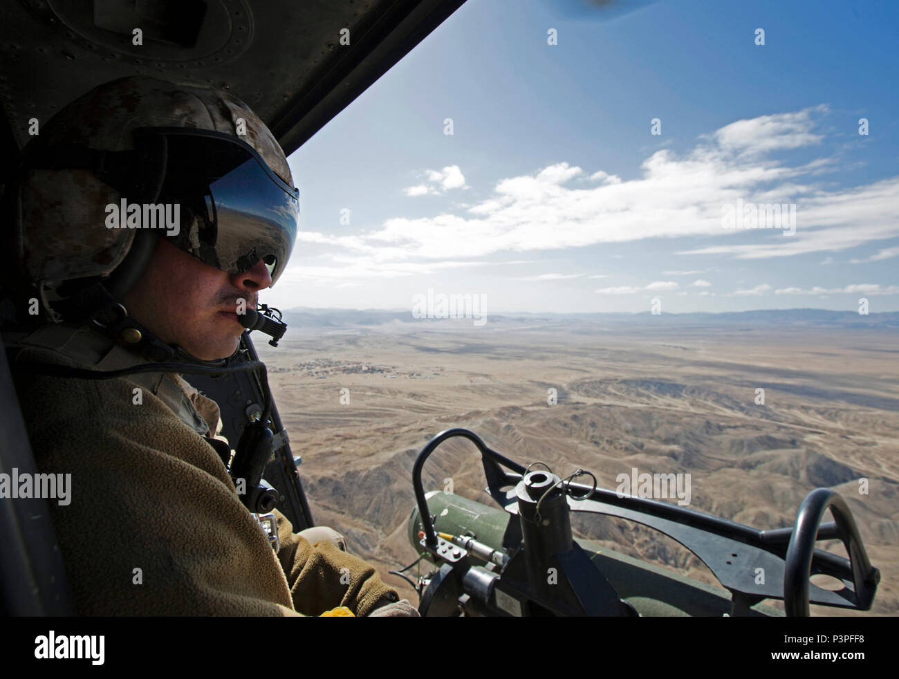 Cpl. Adrian Bermudez, a UH-1Y Huey crew chief with Marine Light Attack ...