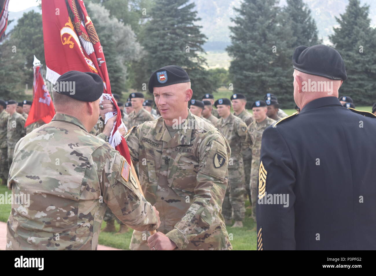 CSM Ferguson receives the BN Colors in 4th EN BN’s Change of ...