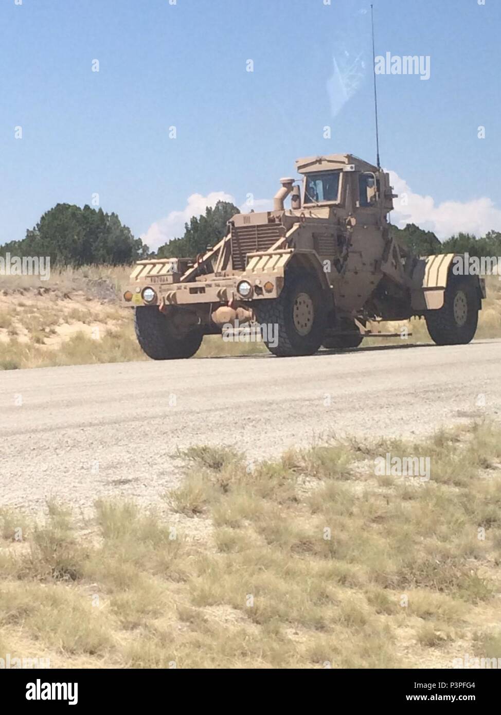 A Husky from 576th RCC conducts route clearance operations during ...