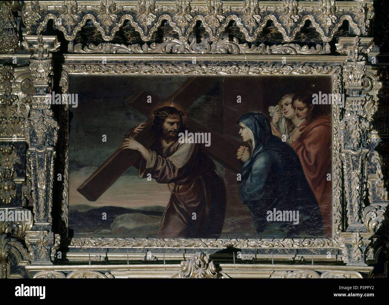 CAMINO DEL CALVARIO - SIGLO XVII - PINTURA DEL RETABLO DE JESUS ...