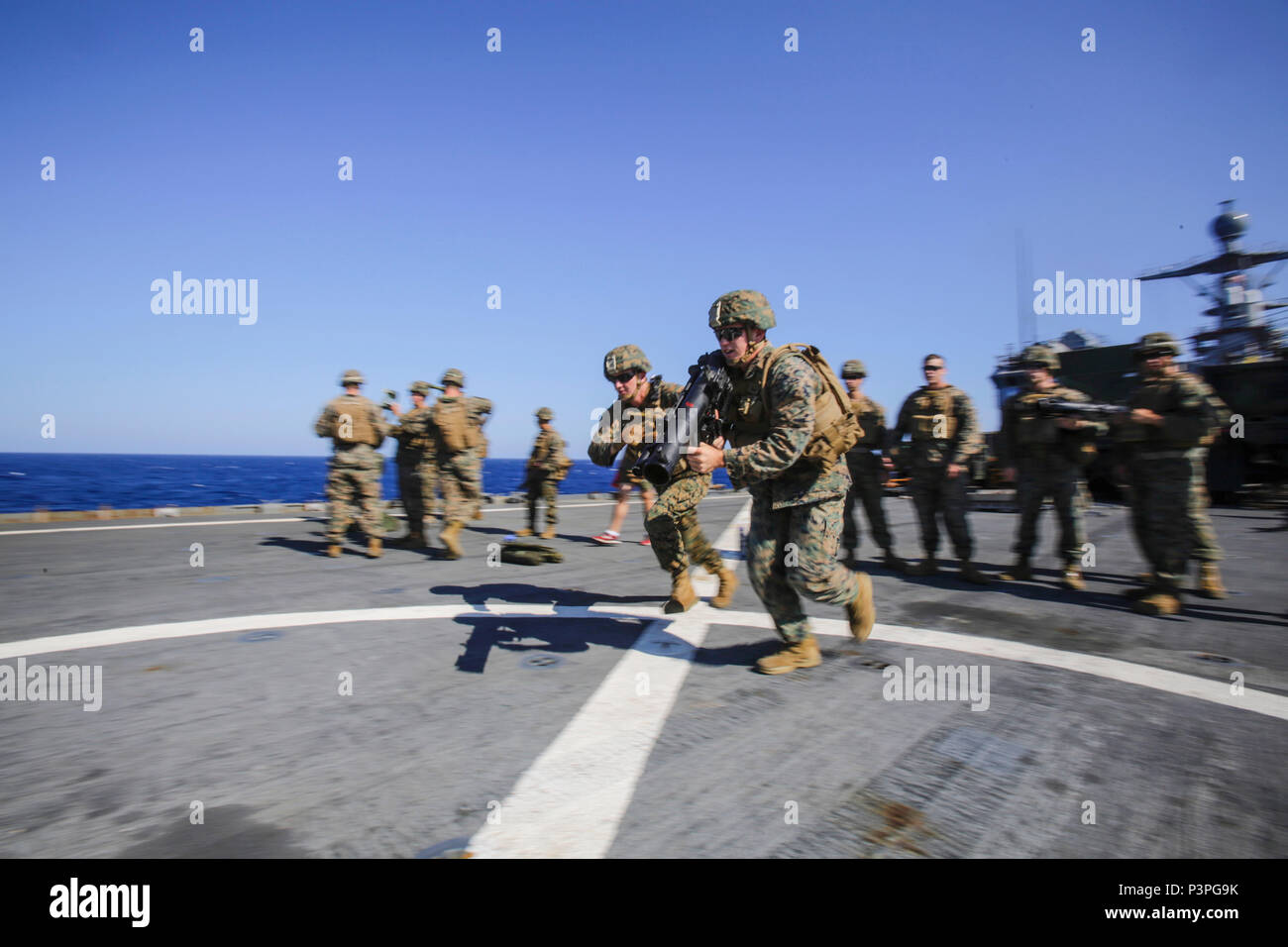 160720-M-LZ389-073 Mediterranean Sea (July 20, 2016) Marines with ...