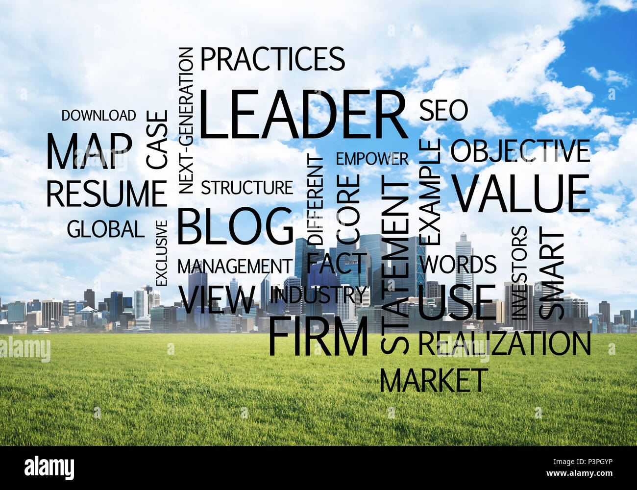 Business conceptual words as keys to success and company growth Stock ...