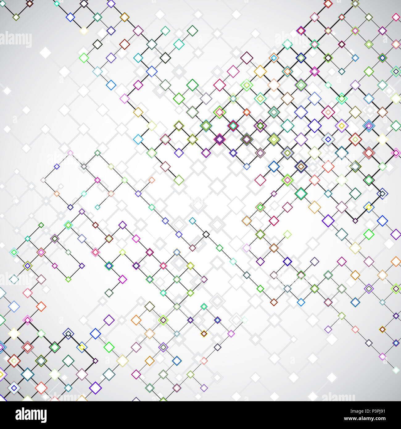 Abstract circuit background with connecting lattices Stock Photo - Alamy