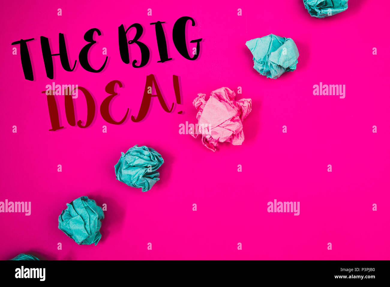 Handwriting textss writing The Big Idea Motivational Call. Concept ...