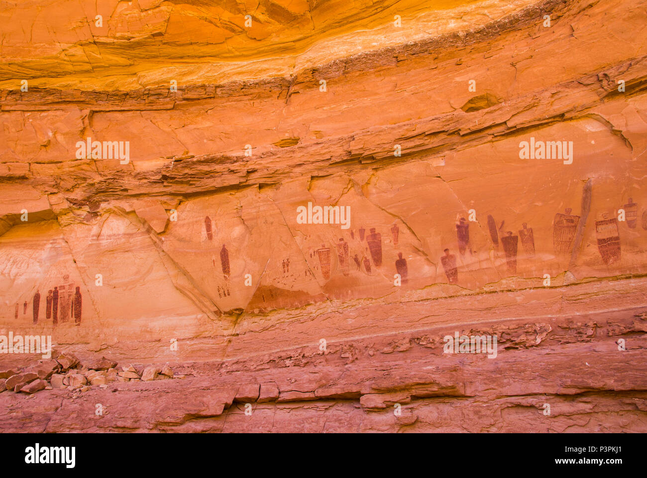 Pictographs, Great Gallery, Canyonlands National Park, Utah Stock Photo ...
