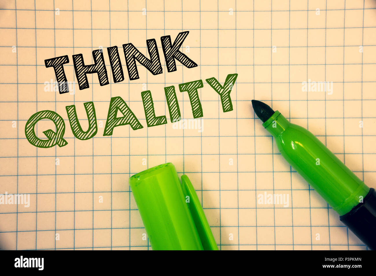 Words writing texts Think Quality. Business concept for Thinking of ...