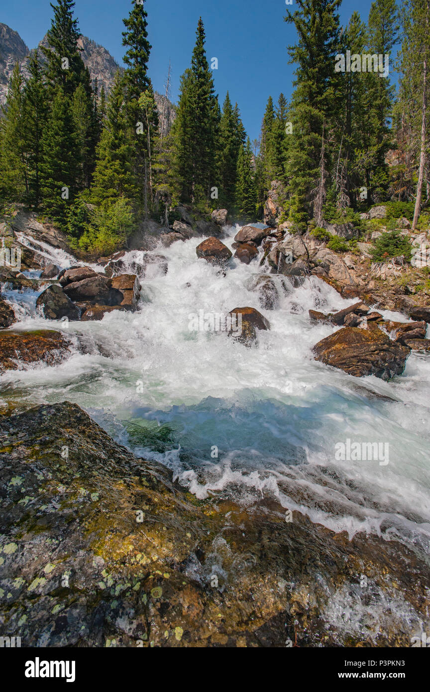 Hidden Falls, Grand Teton National Park, Wyoming Stock Photo - Alamy