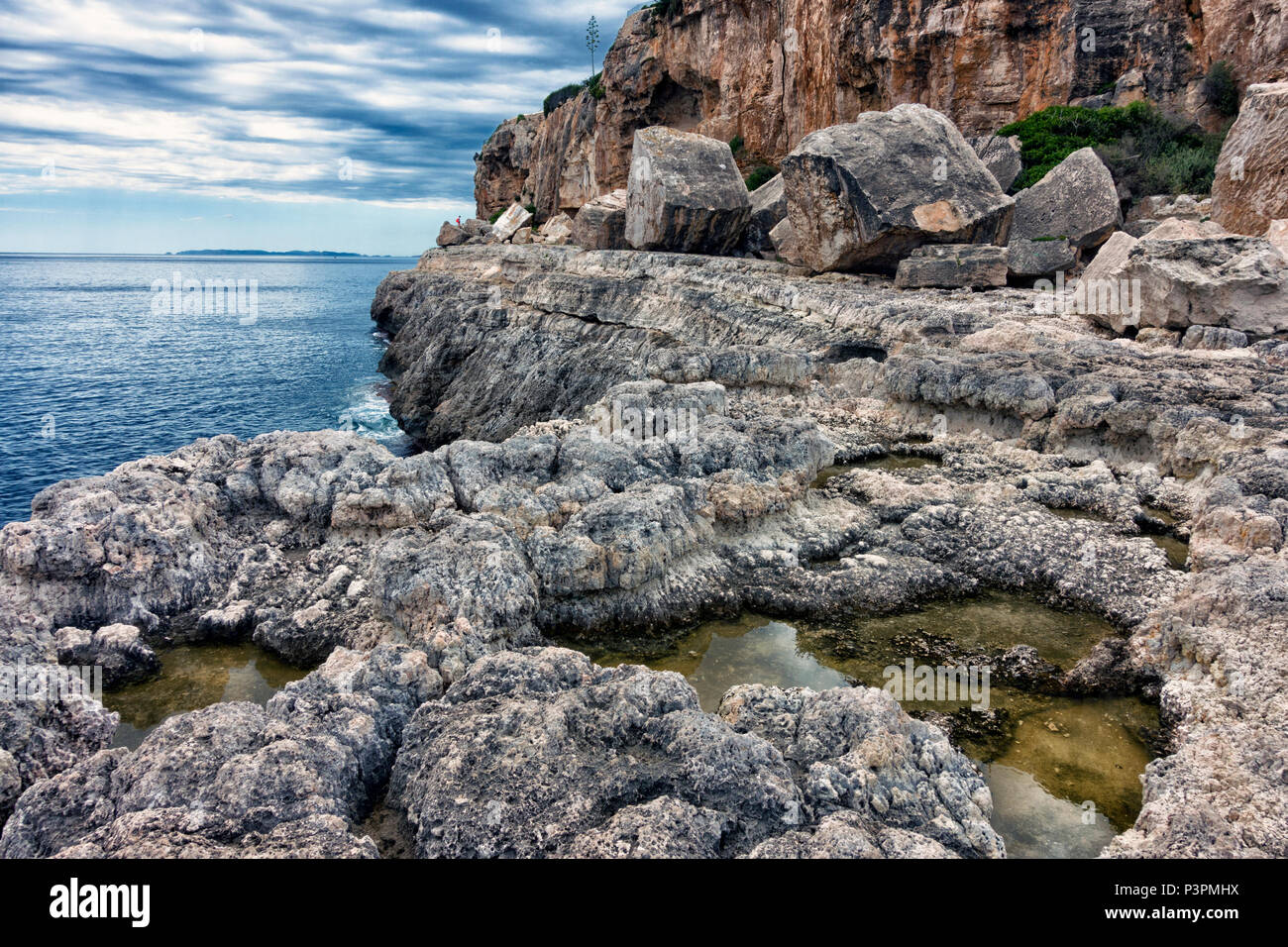 Cliffs at Cala Llombards Mallorca Spain Stock Photo - Alamy