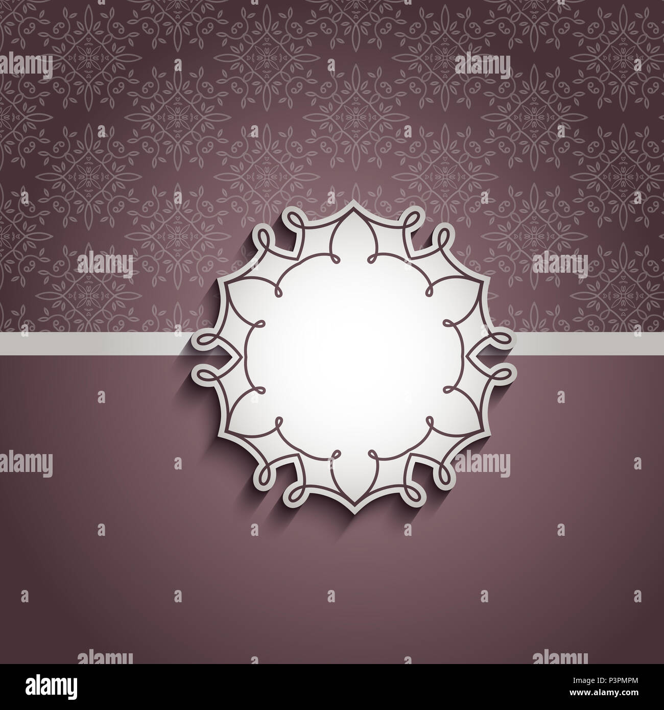 Decorative background with a blank label Stock Photo - Alamy