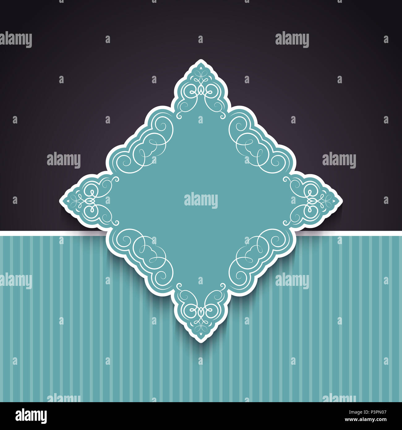 Decorative background with blank label Stock Photo - Alamy