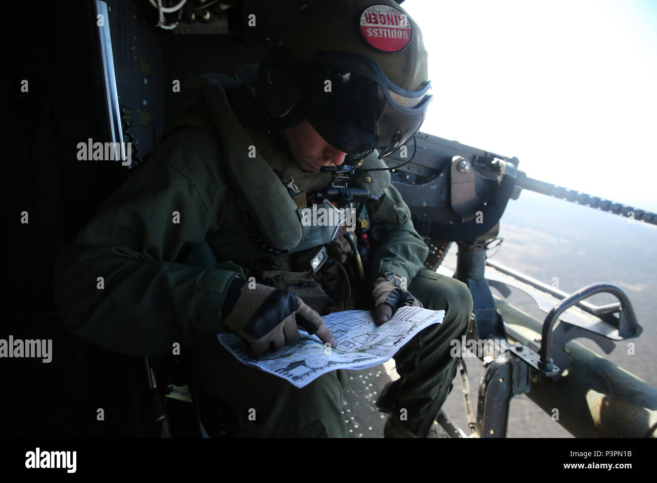 Crew chief with marine light attack helicopter squadron 367 hmla 367 hi ...