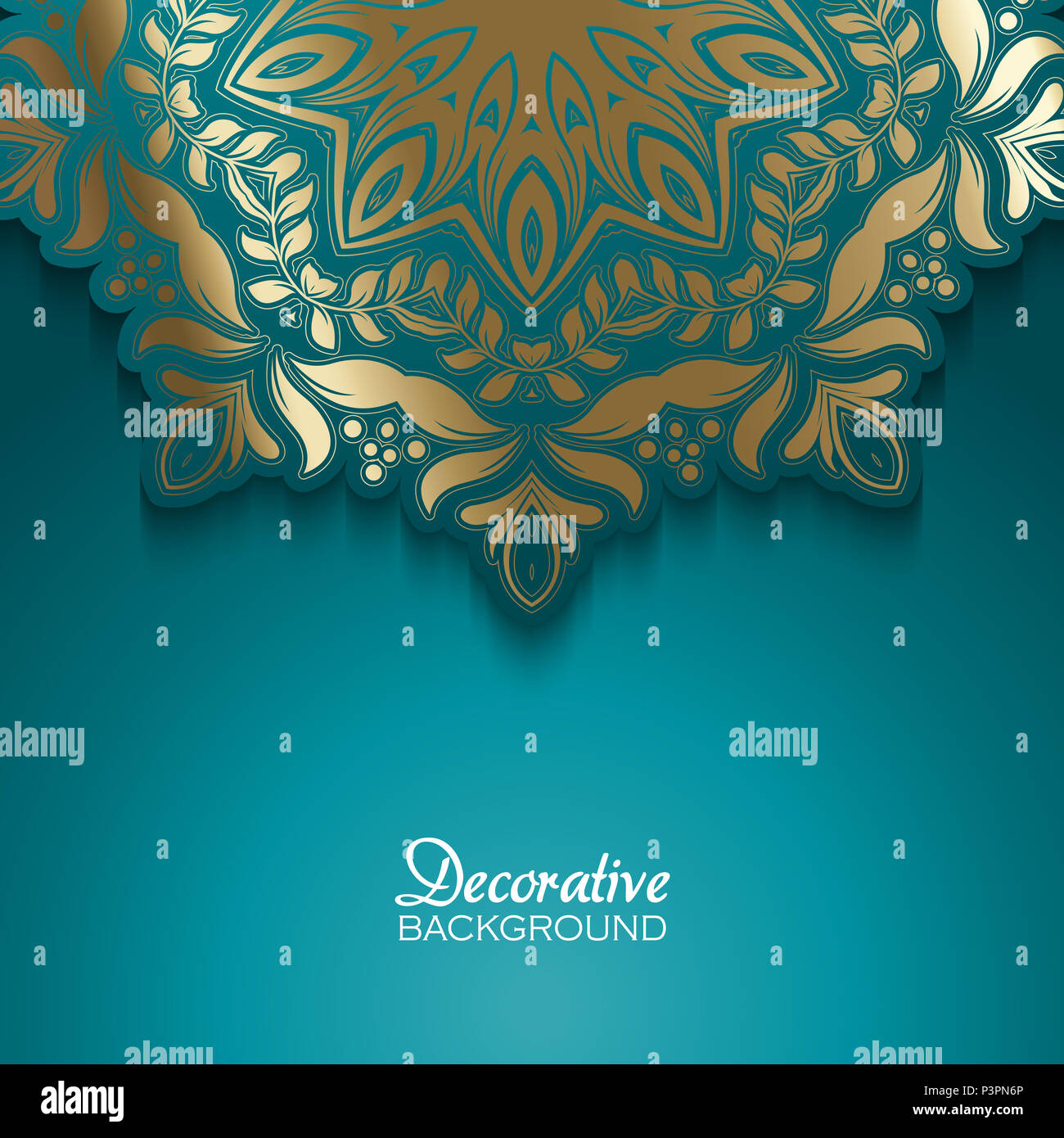 Decorative background with metallic gold elements Stock Photo - Alamy