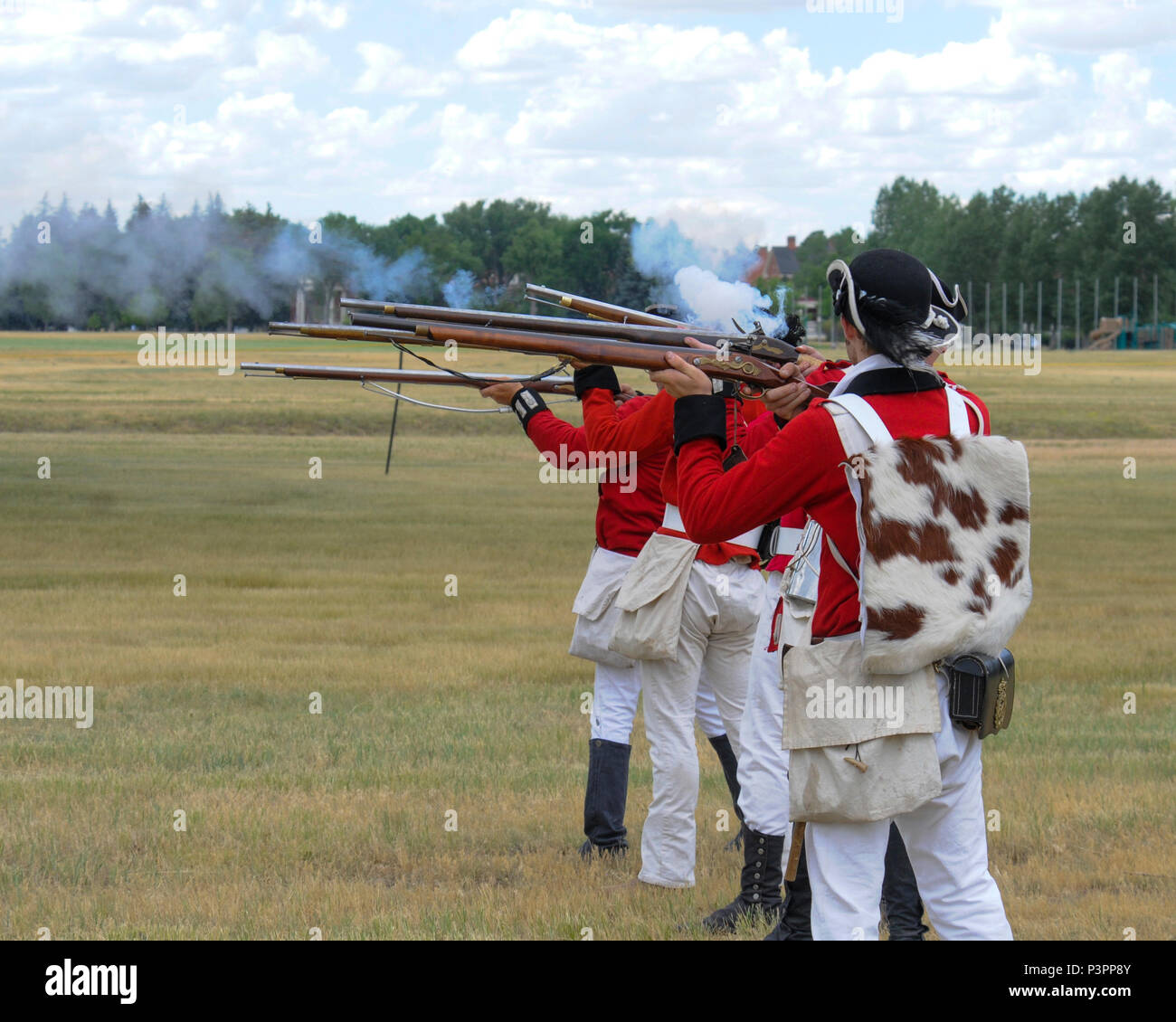 At Fort D.A. Russell Days, Vision Heirs re-enactors perform a mock ...