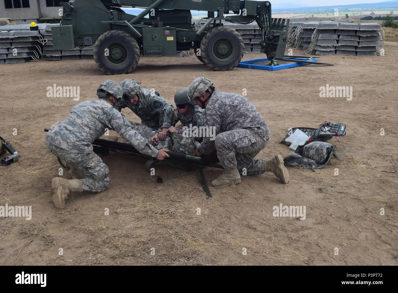 Medical soldiers from the 841st Engineer Battalion and the 268th ...