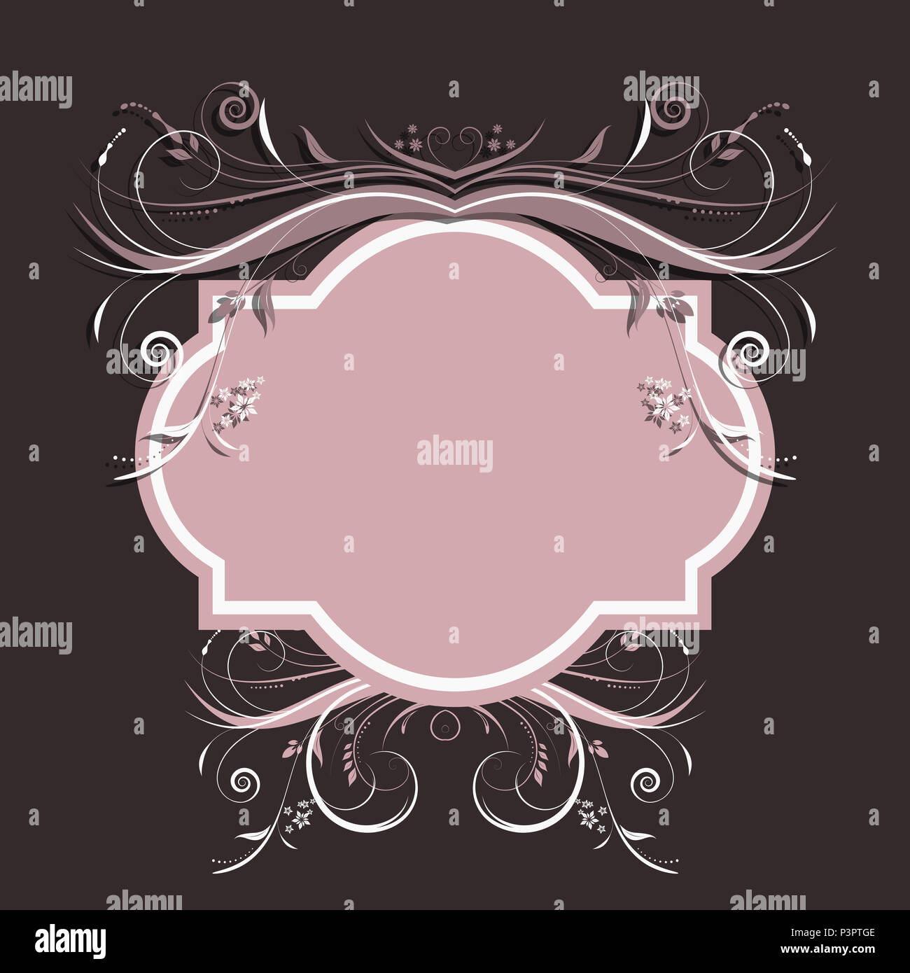 Decorative background with a floral design Stock Photo - Alamy