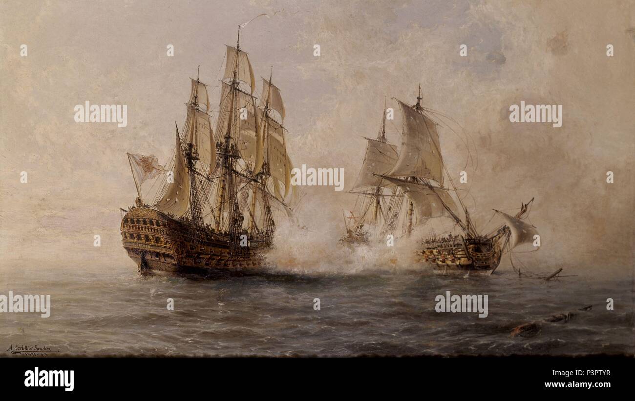 COMBATE DEL NAVIO GLORIOSO CON EL BRITANICO DARMOUTH EN 1747 - SIGLO ...