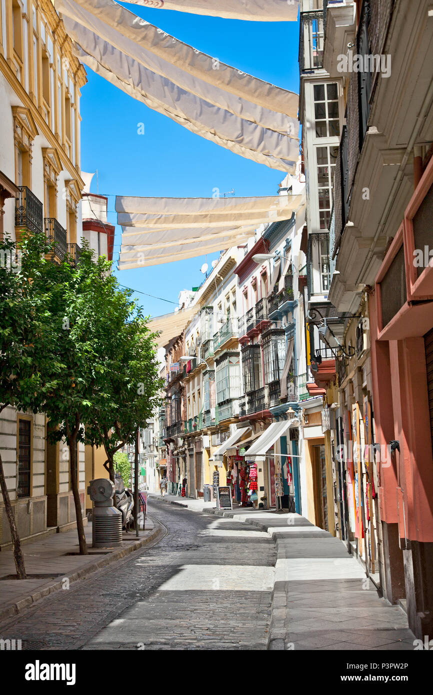 Beautiful street scene in seville hi-res stock photography and images ...