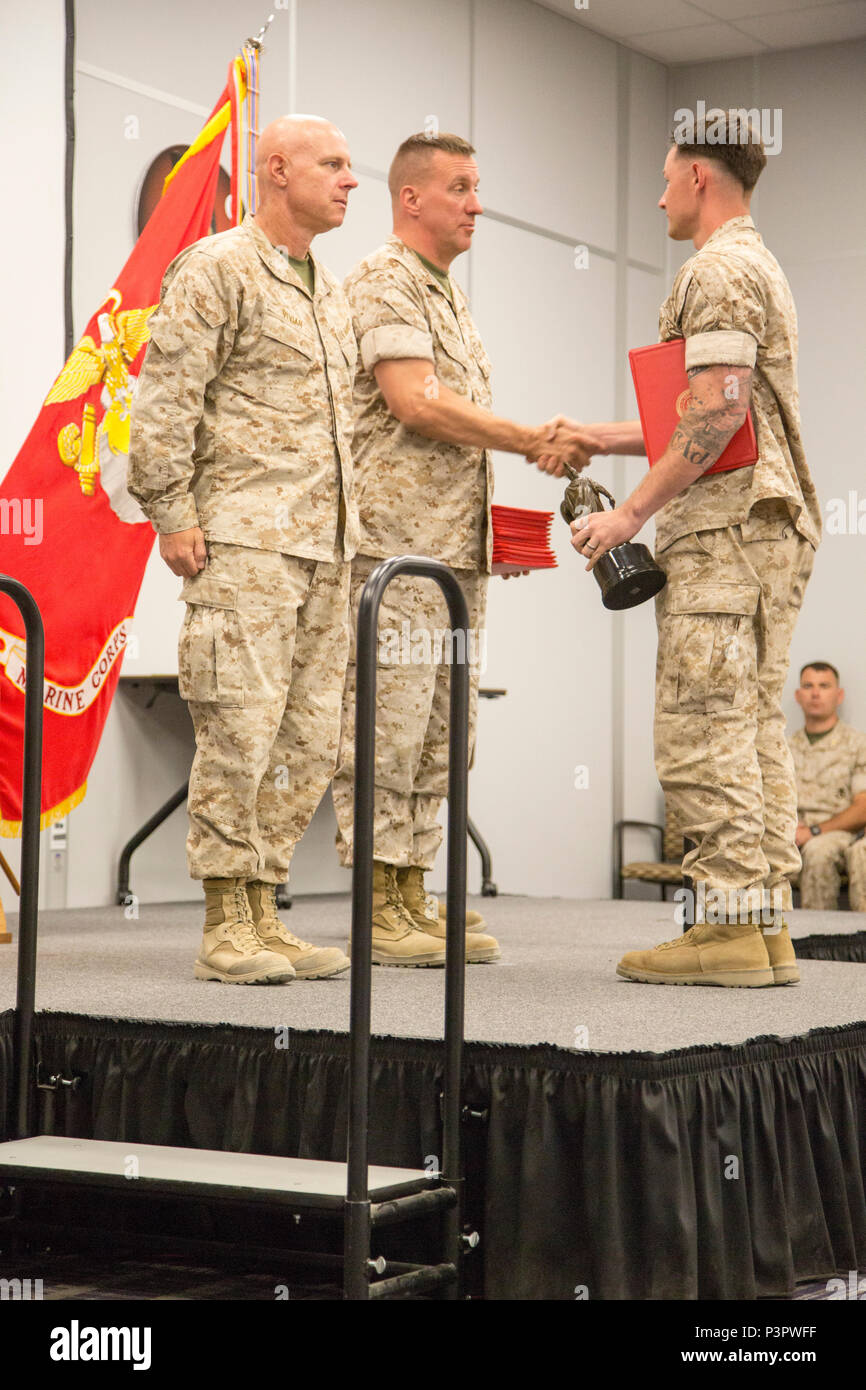 Col. William Vivian, commanding officer, 7th Marine Regiment, and Col ...