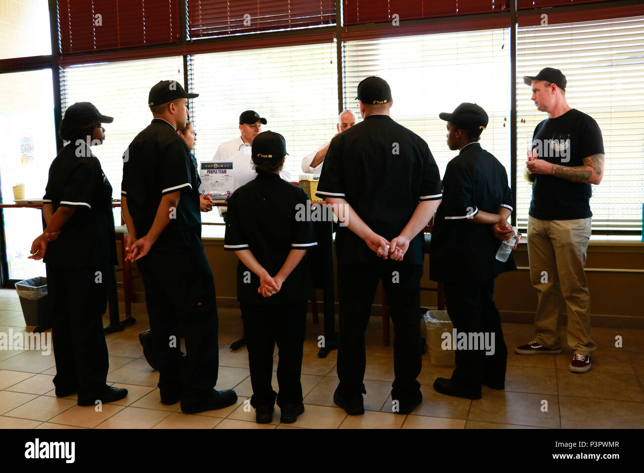 Army vs Navy top chef competition judging Stock Photo - Alamy