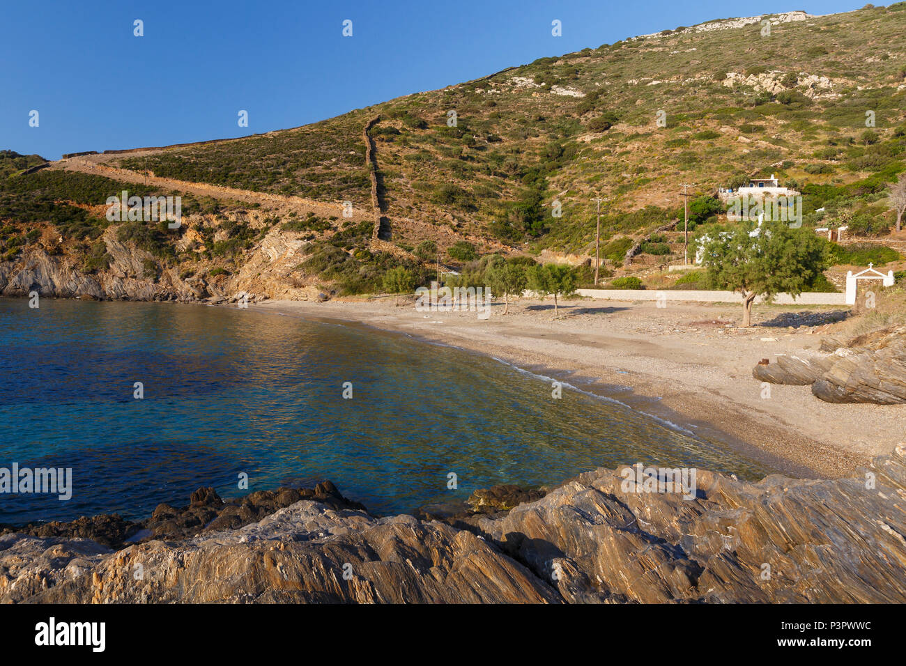 Beach near the town of Fourni, Greece Stock Photo - Alamy
