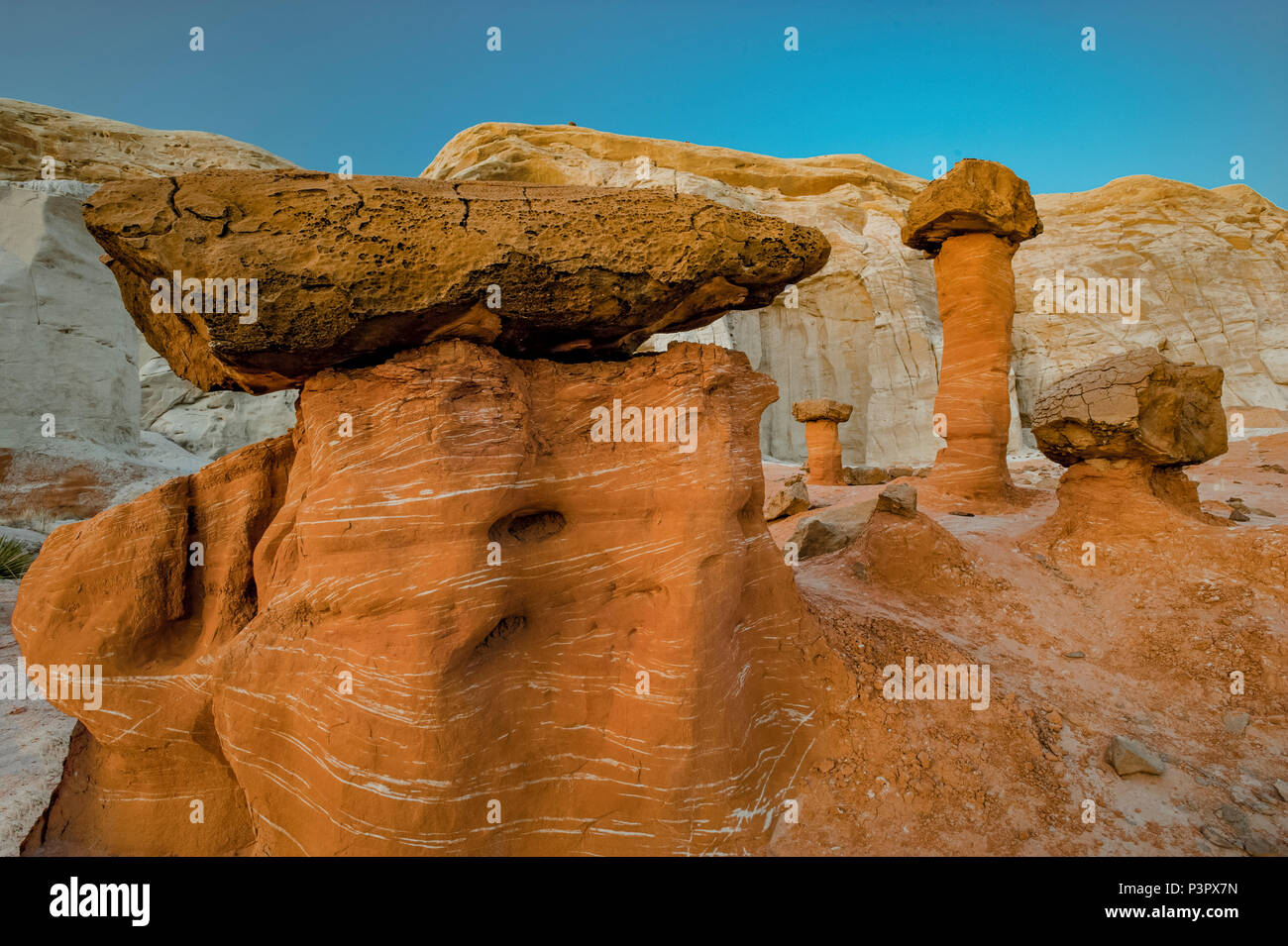 Hoodoo, Toadstool Caprock, near Paria River, Grand Staircase-Escalante ...