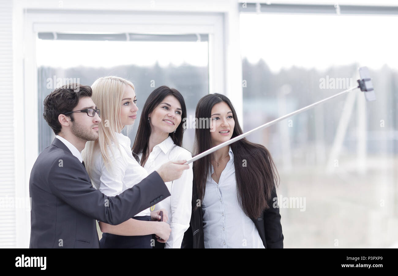 Group of Business People Enjoy Taking Selfie with Team Work after ...
