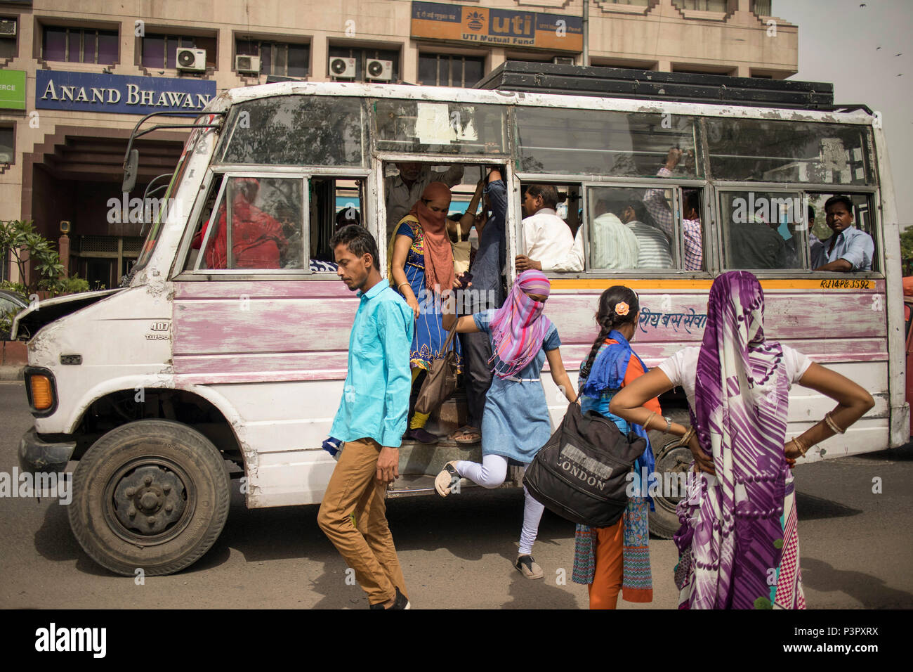 Indian bus passengers hi-res stock photography and images - Alamy