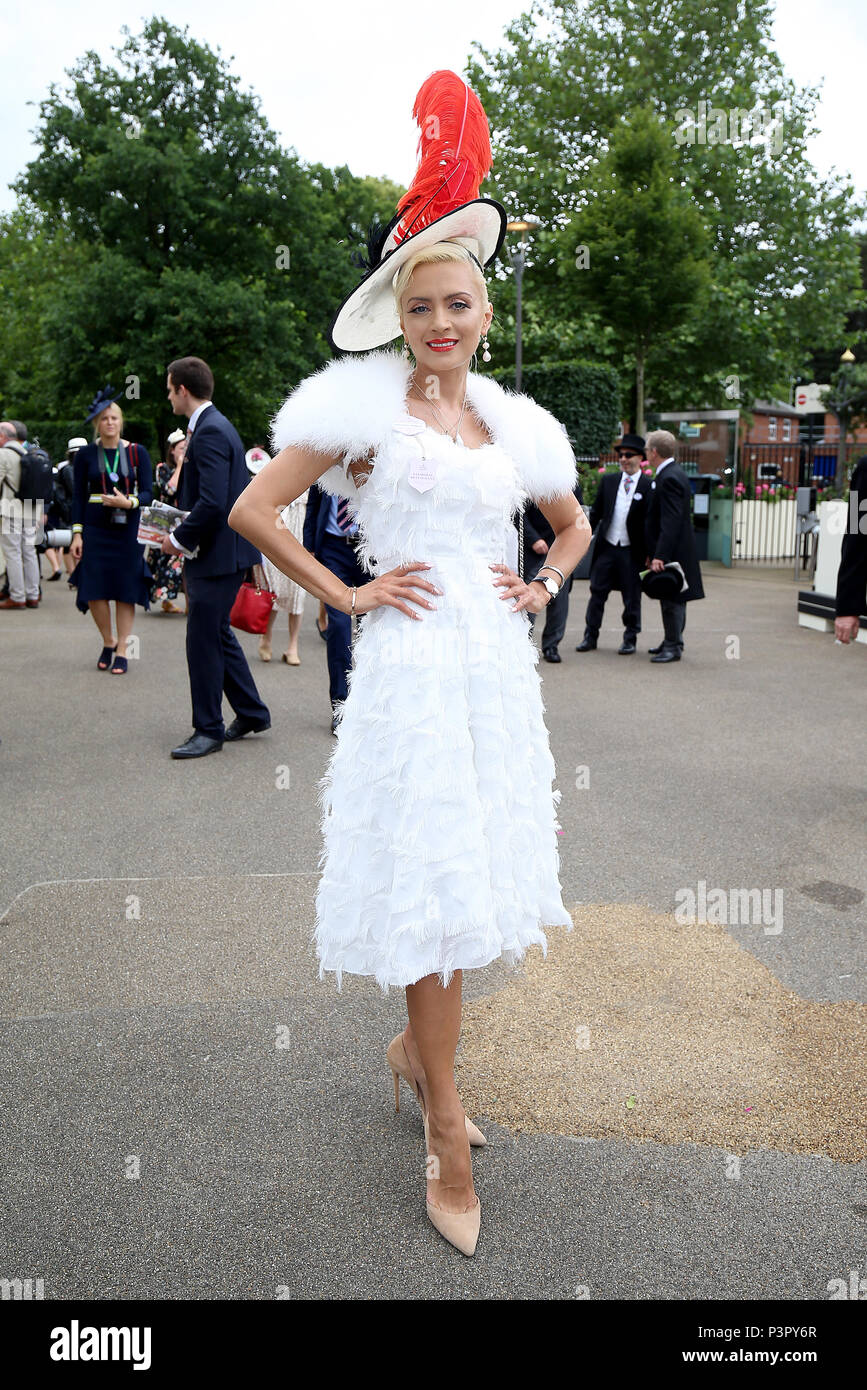 Larna Holloway arrives during day one of Royal Ascot at Ascot ...