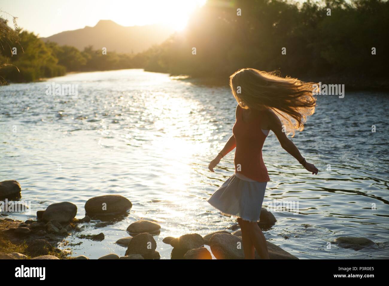 Girl near river hi-res stock photography and images - Alamy