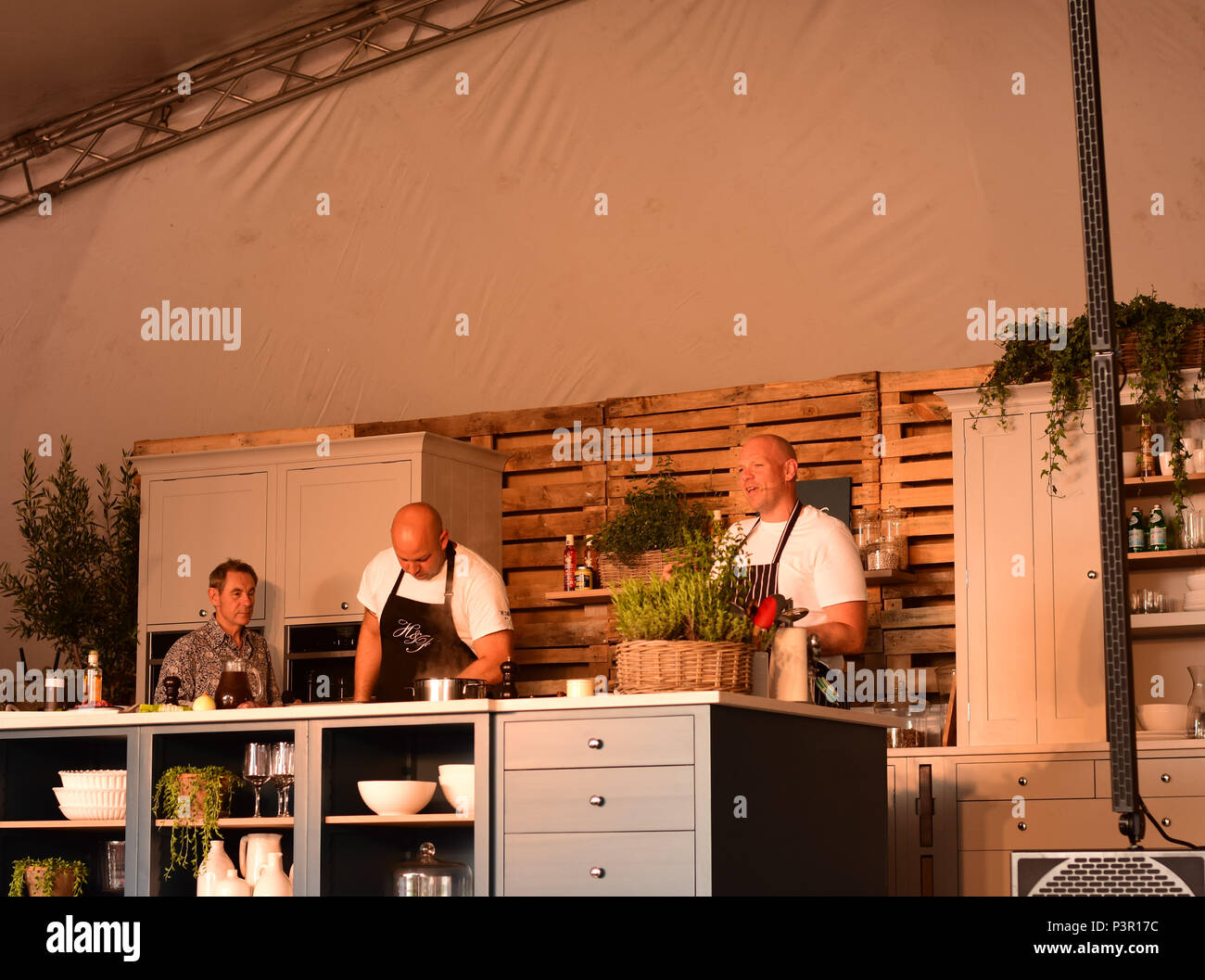 Celebrity chef Tom Kerridge at the Pub in the Park festival, Bath, June ...