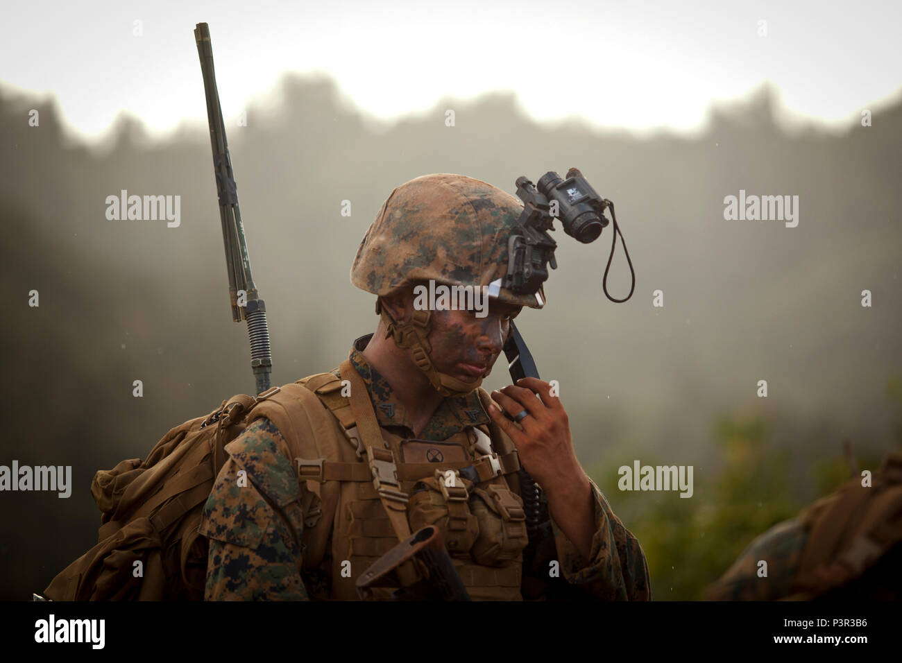 U.S. Marine Corps Cpl. Christopher Griffith a squad leader with Lima Company, 3rd Battalion, 4th ...