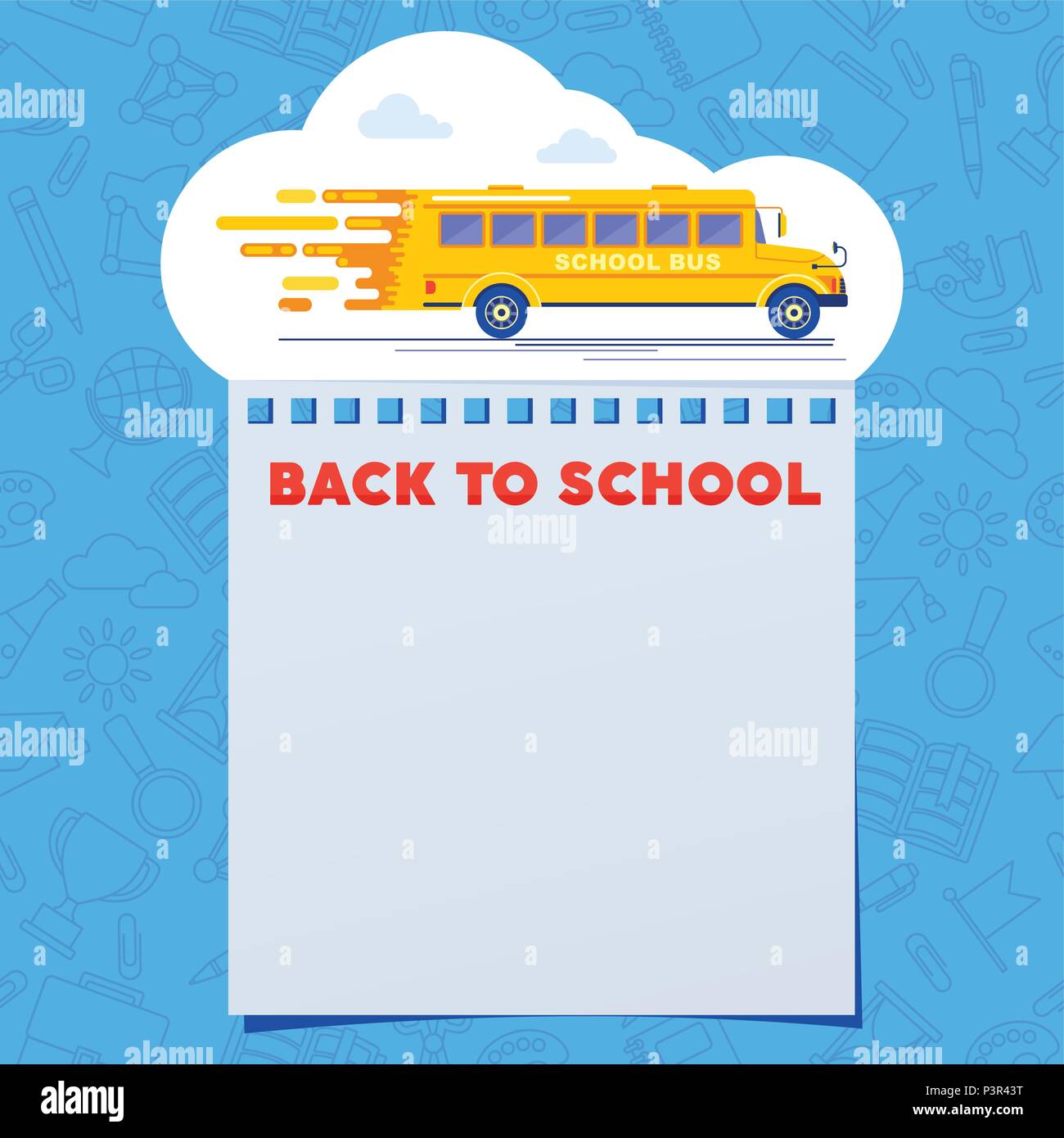 back to school banner bus Stock Vector Image & Art - Alamy