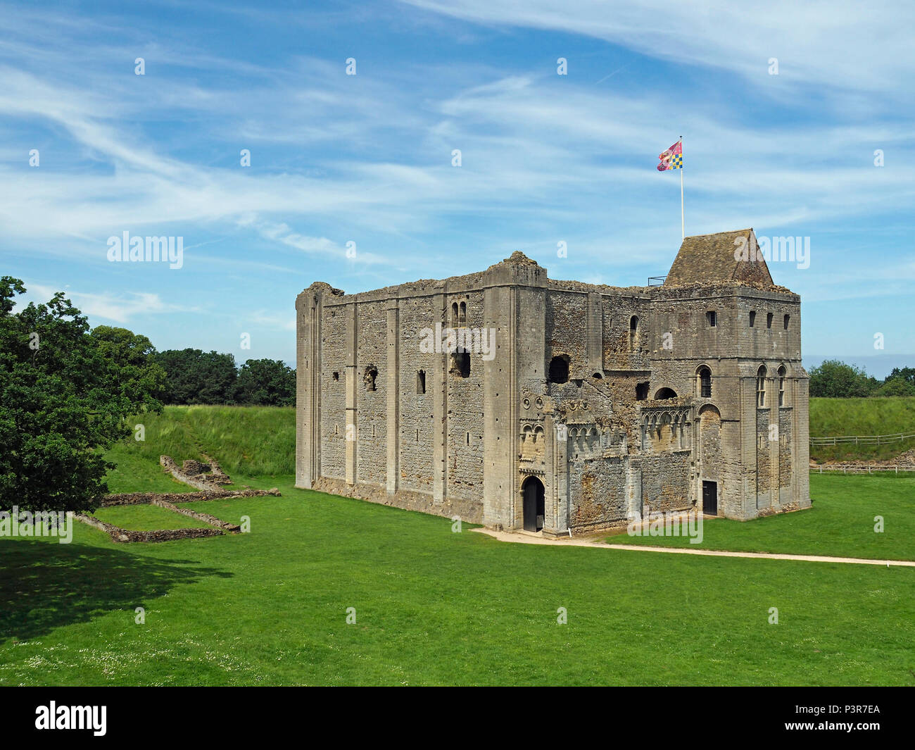The Norman castle in Castle Rising, Norfolk Stock Photo - Alamy