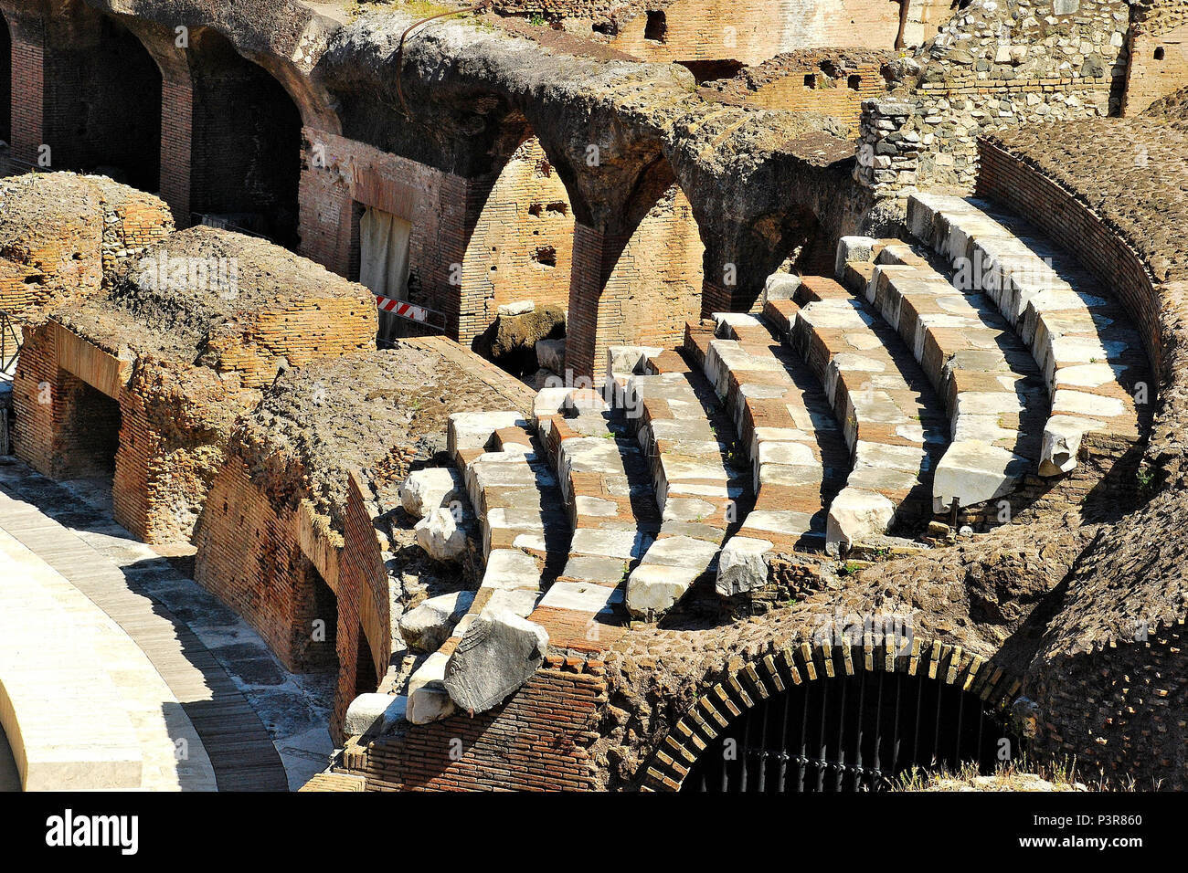 Inner view of the Colosseum, is an elliptical amphitheatre in the ...