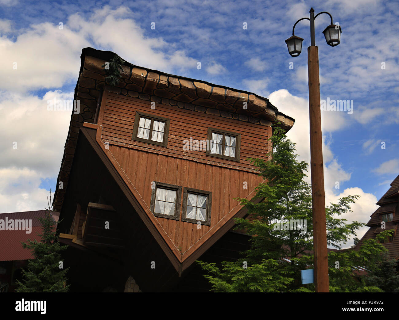 Upside down house in Poland Stock Photo - Alamy