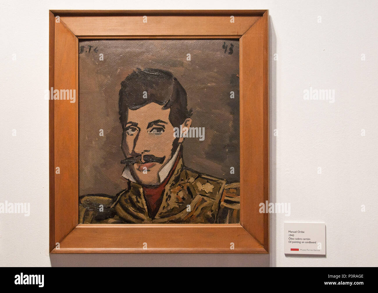 MONTEVIDÉU, URUGUAI - 21.08.2015: MUSEUS DE MONTEVIDÉU - Obra "Manuel ...