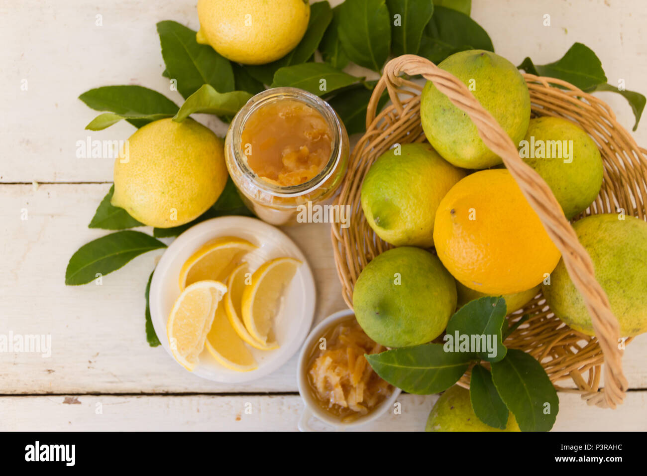 sweet lemon jam from the organic garden Stock Photo - Alamy
