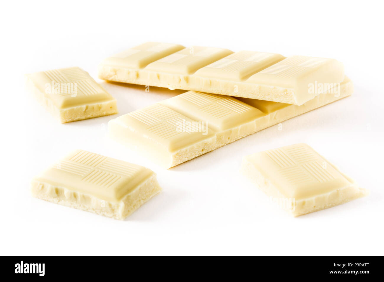 White chocolate bar isolated on white background. Close up Stock Photo ...