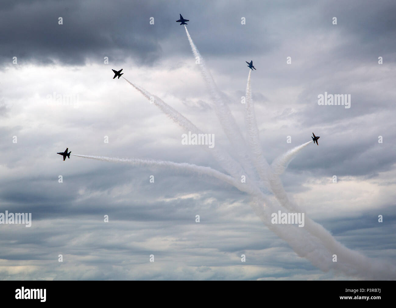 The U.S. Navy Blue Angels perform precision formation flying and ...