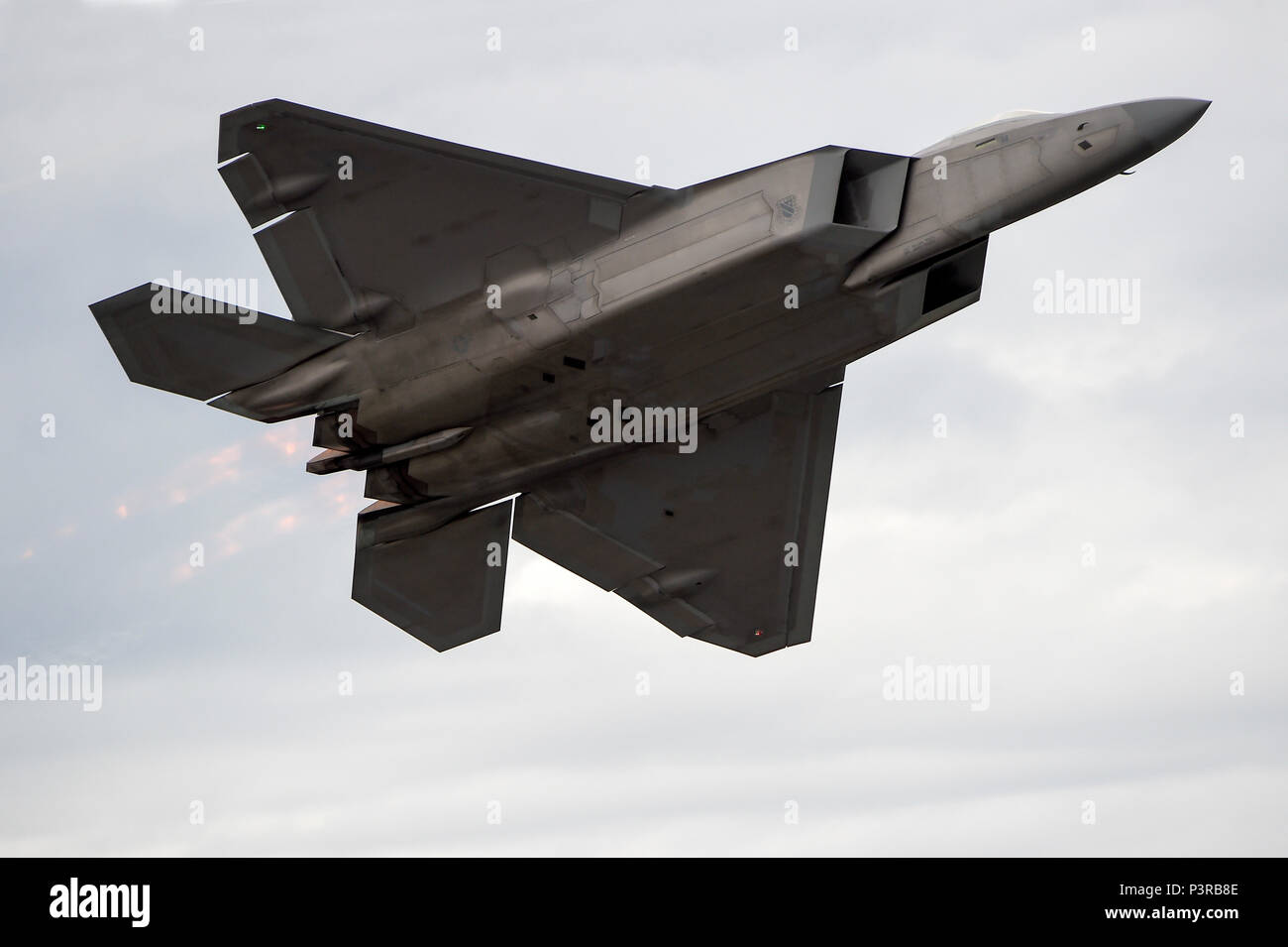 The U.S. Air Force Air Combat Command F-22 Demonstration Team out of ...