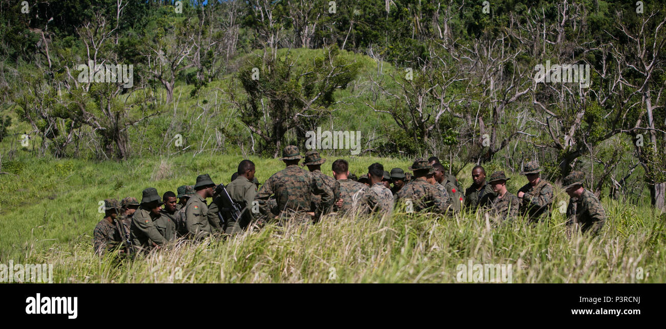 U.S. Marines, with Task Force Koa Moana, and Fijian Soldiers gather for ...