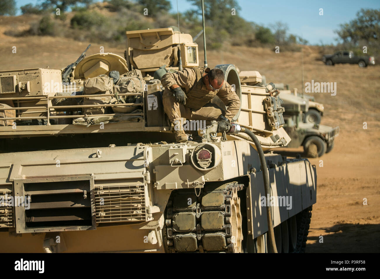 Marines with Company A, 4th Tank Battalion, 4th Marine Division, Marine ...