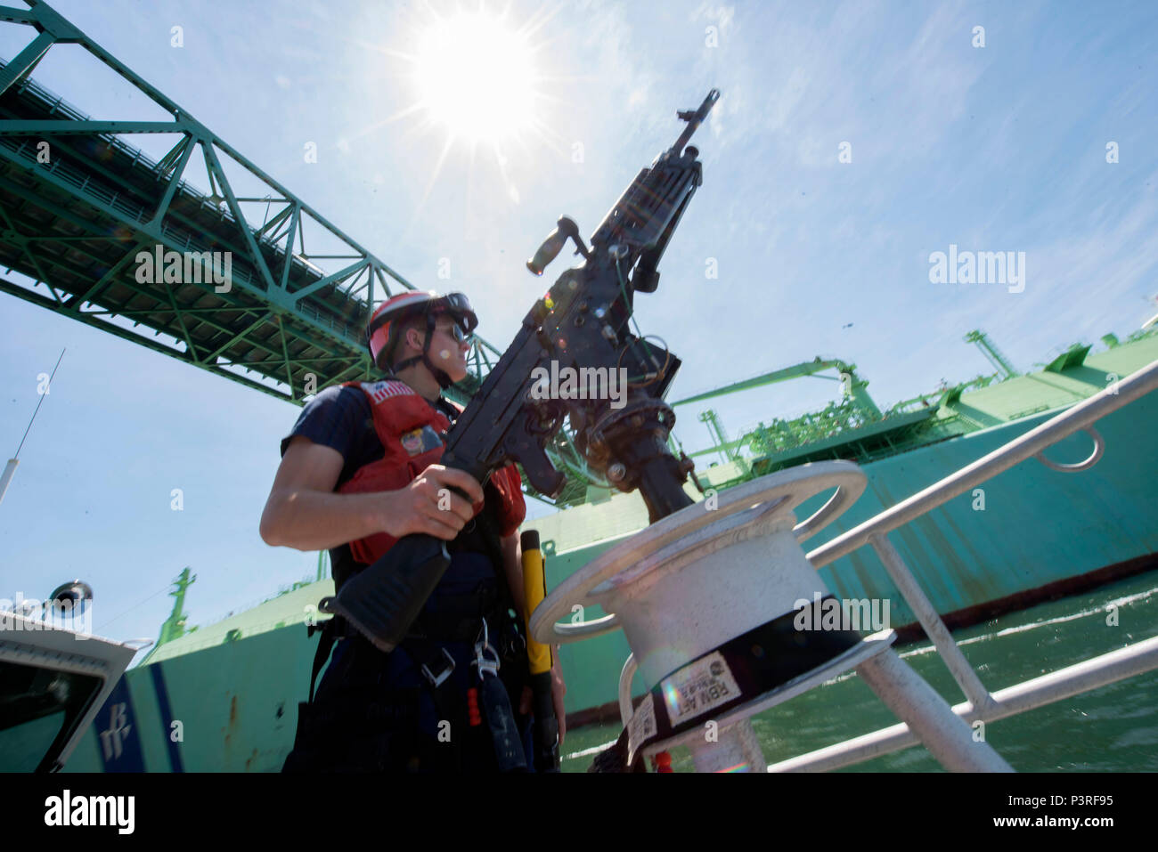 Petty Officer 3rd Class Tanner King, a crewmember of Coast Guard ...