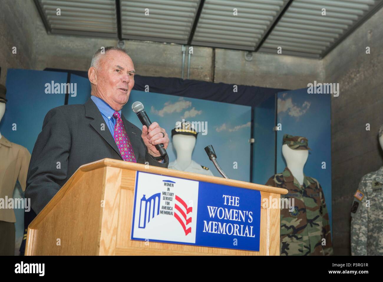 Retired U.S. Marine Corps Lt. Col. Jack Mathews gives remarks during ...