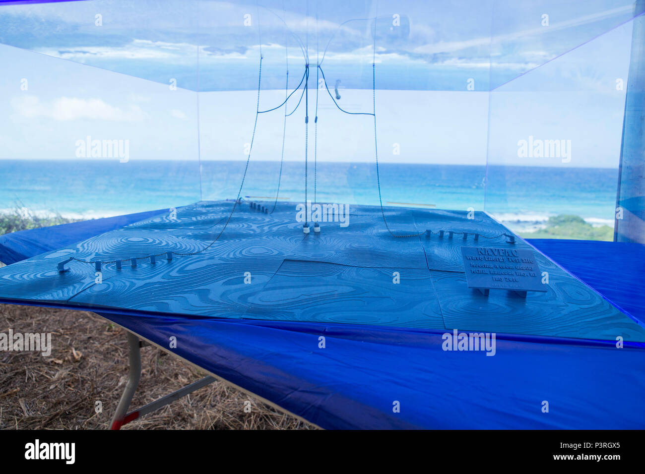 MARINE CORPS BASE HAWAII – A model of a Wave Energy Conversion device ...