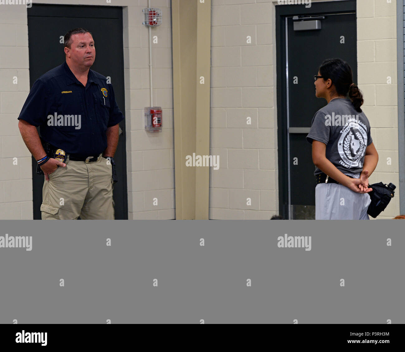 Eagle Lake Police Chief B. David Freeman speaks to Texas ChalleNGe ...