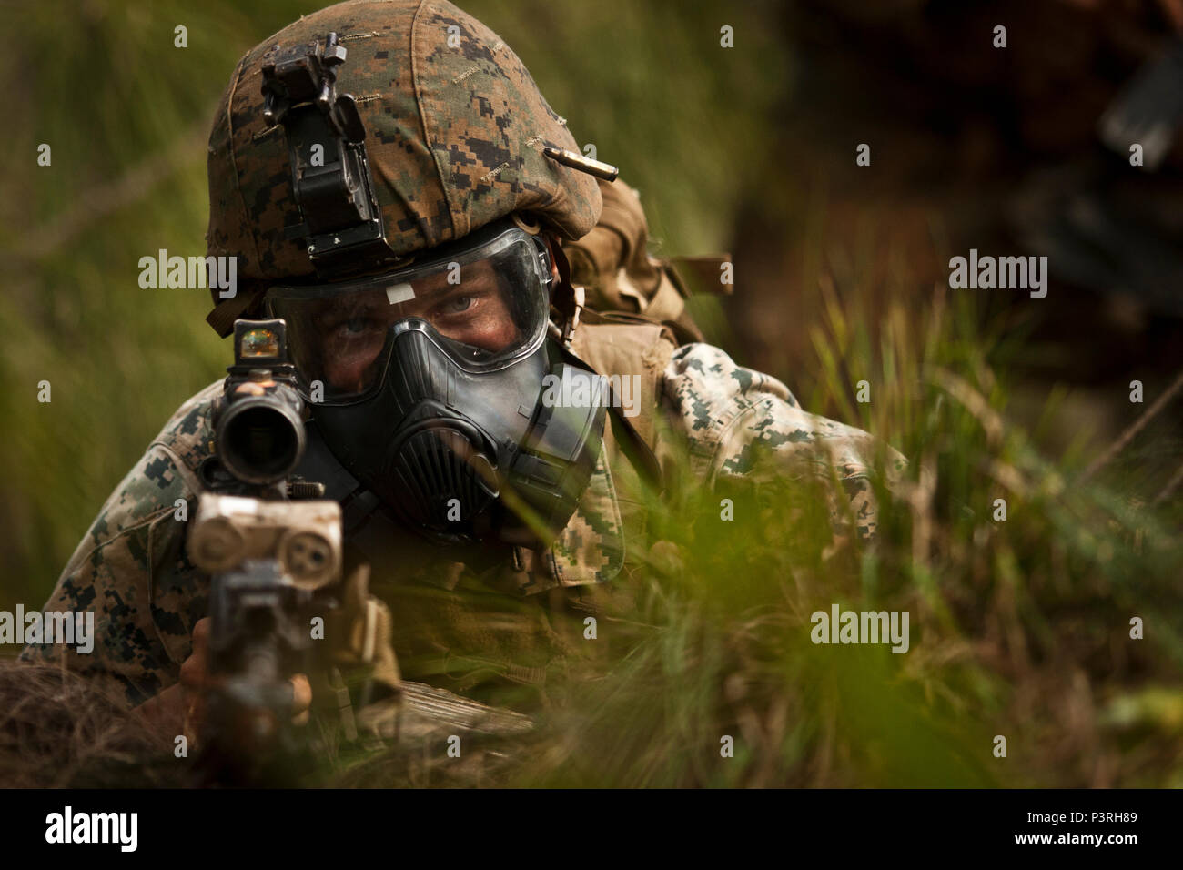 U.S. Marine Cpl. Justin D. Davis, a rifleman with Fox Company, 2nd ...